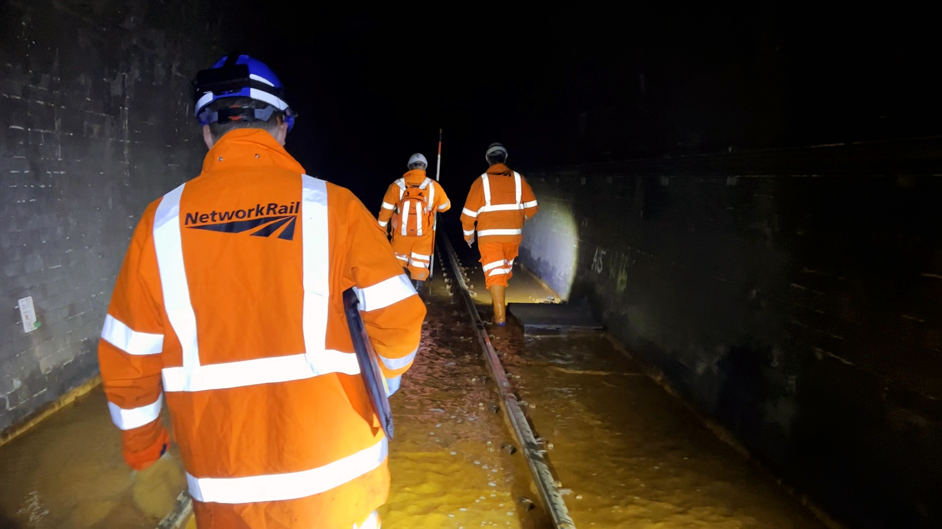 Bransty tunnel track renewal - Network Rail